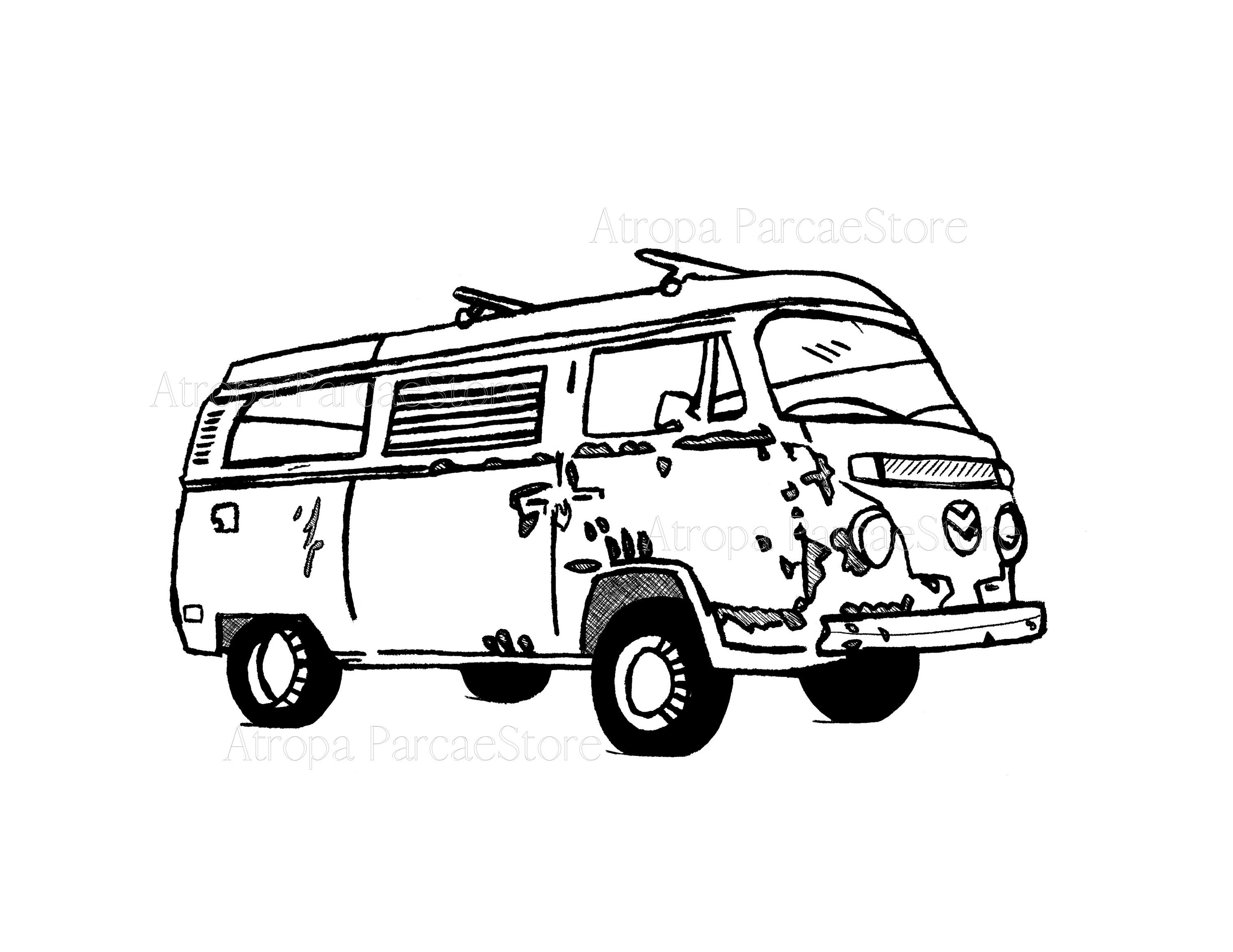 The Twinkie Westfalia Print Volkswagen OBX Illustration Outer - Etsy UK