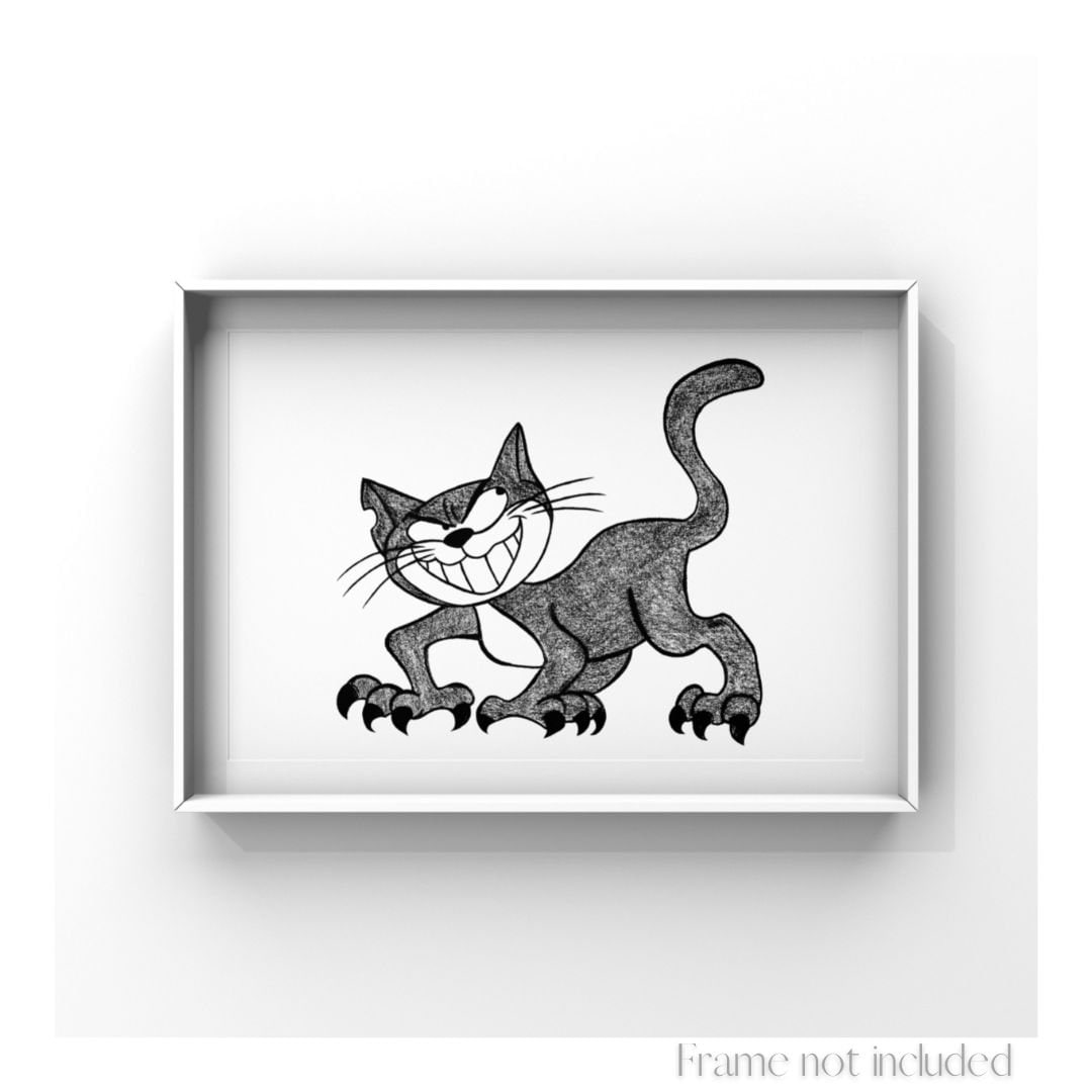 Azrael Les Schtroumpfs Print Illustration the Smurfs Gargamel Cat Anime ...