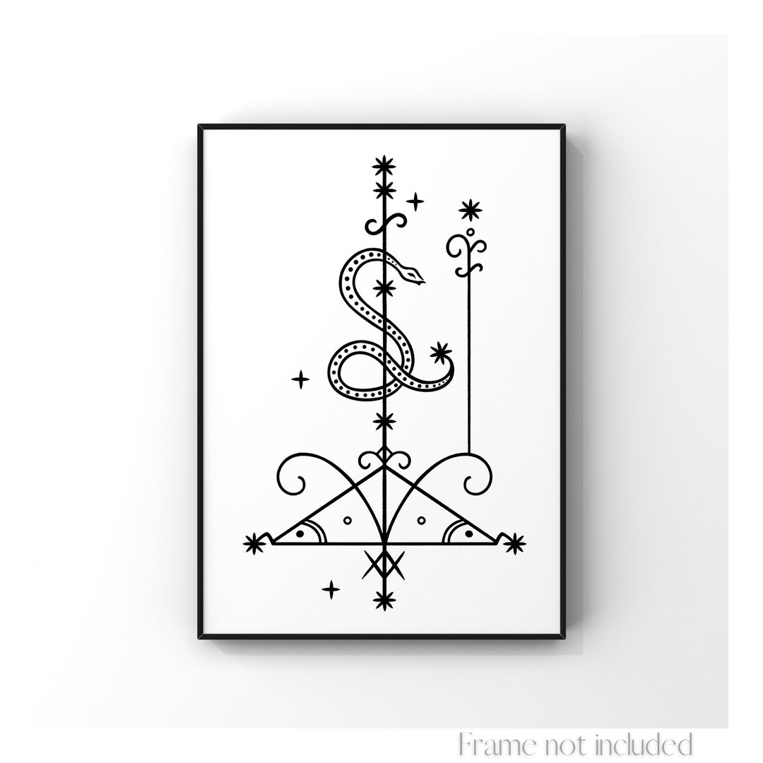 Veve Loko Voodoo Symbol Print Loco Loa Sigil New Orleans Magic Poster ...