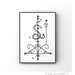 Veve Loko Voodoo Symbol Print Loco Loa Sigil New Orleans Magic Poster ...