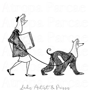 101 Dalmatians Lady Artist & Prissy One Hundred and One Dalmatians Walt ...