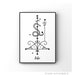 Veve Loko Voodoo Symbol Print Loco Loa Sigil New Orleans Magic Poster ...
