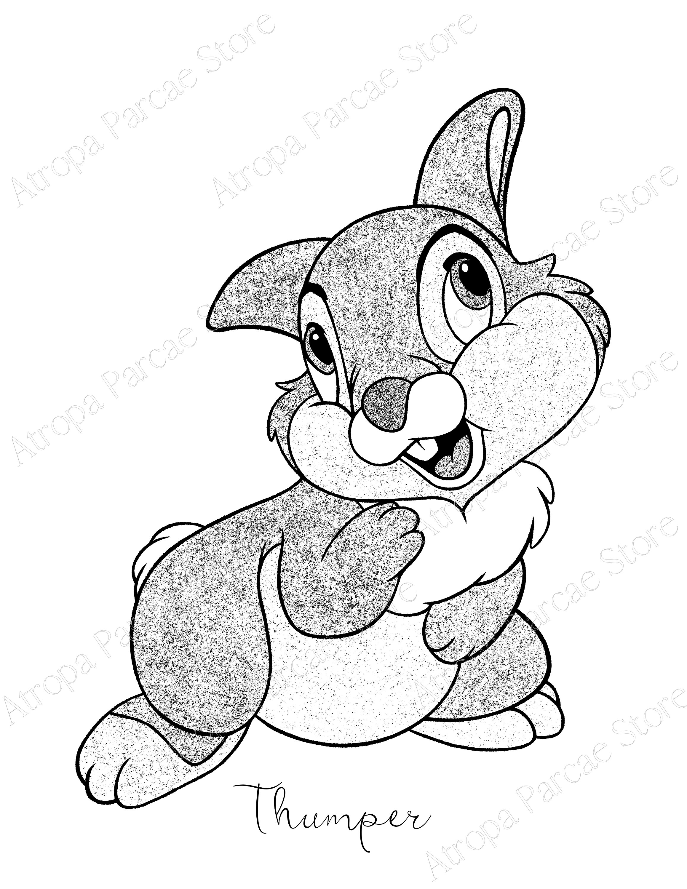 Dibujos Para Colorear De Thumper De Bambi Cómo Dibujar A Tambor