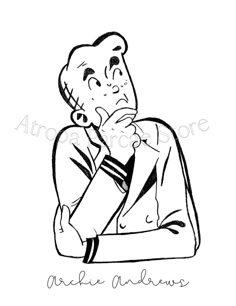 Archie Archibald Andrews Archie Comics art Illustration Print | Etsy