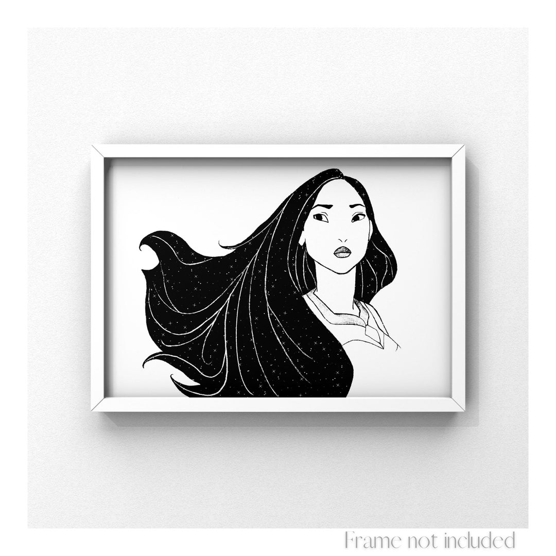 Pocahontas Illustration Print Princess Walt Disney Powhatan Native ...