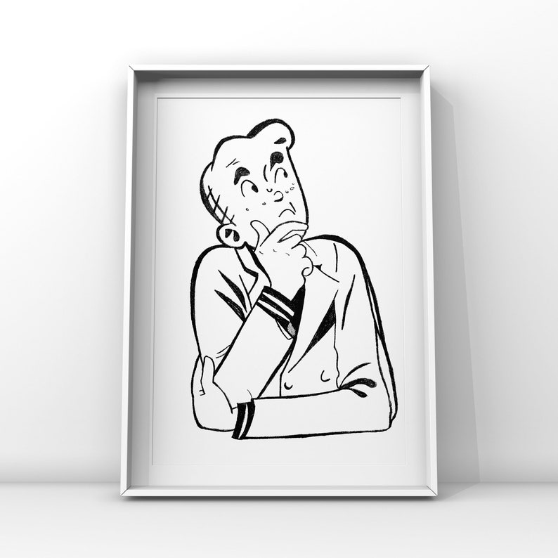 Archie Archibald Andrews Archie Comics art Illustration Print | Etsy