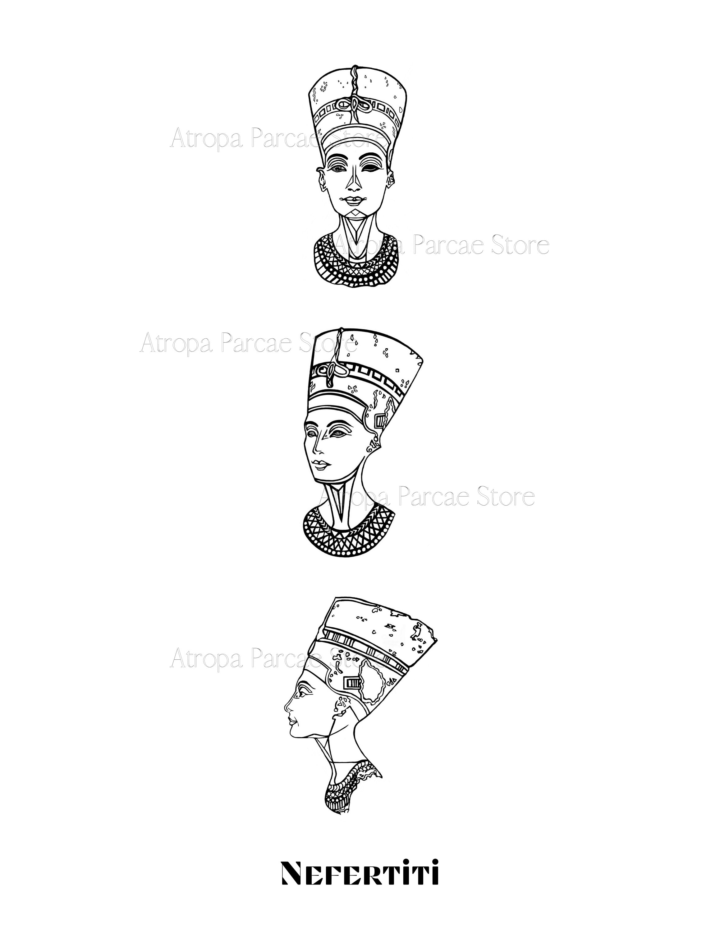 Egyptian Queen Nefertiti Drawing
