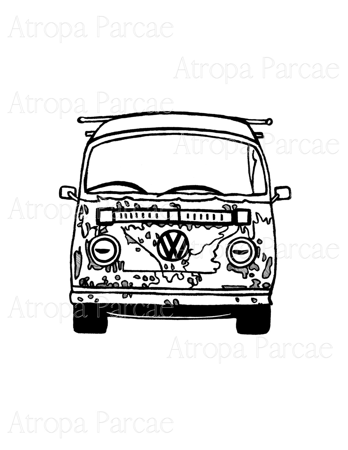 The Twinkie Westfalia Print Volkswagen OBX Illustration Outer - Etsy