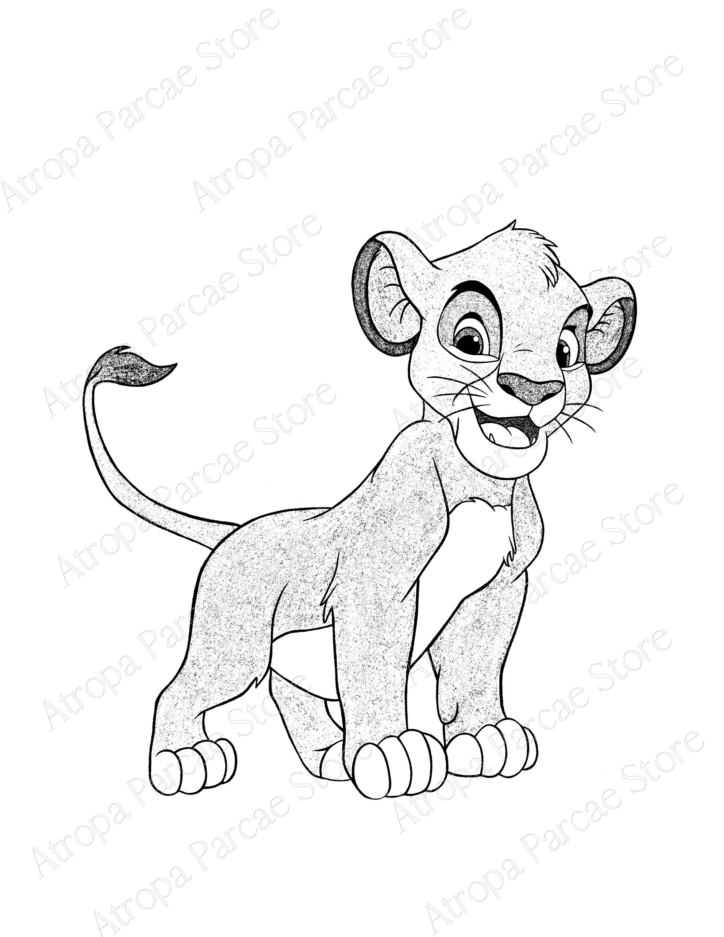 Lion King Clipart Outline