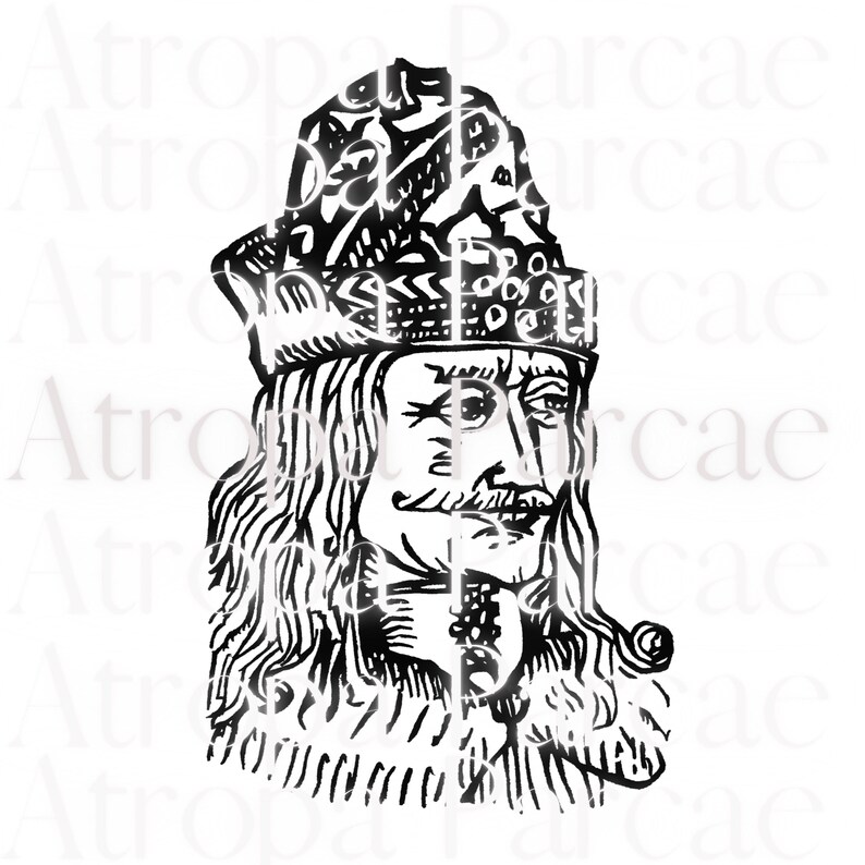 Digital Download Vlad Tepes Print Dracula Drawing Vampire Illustration ...