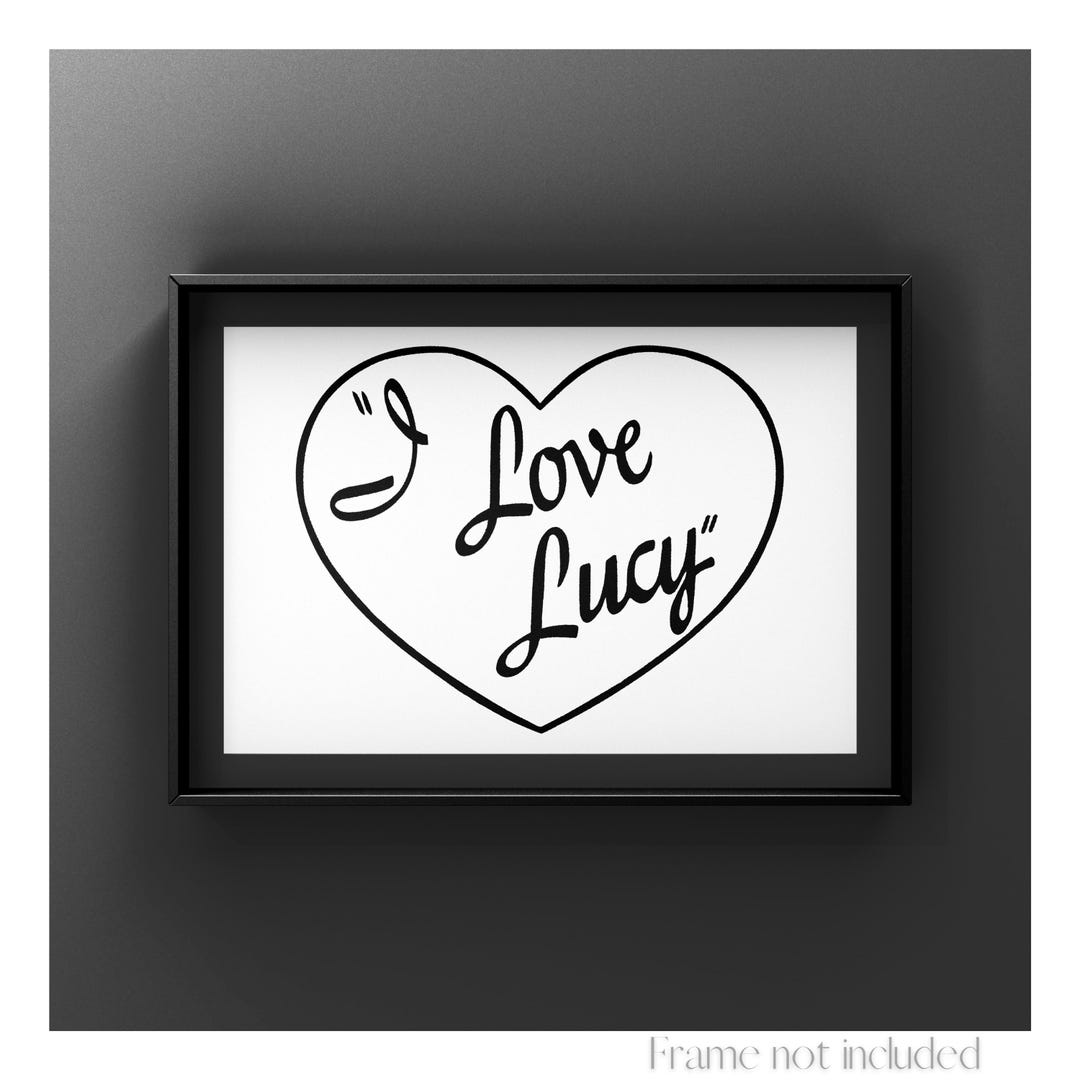 Digital Download I Love Lucy Print Drawing Lucy & Ricky Ricardo ...