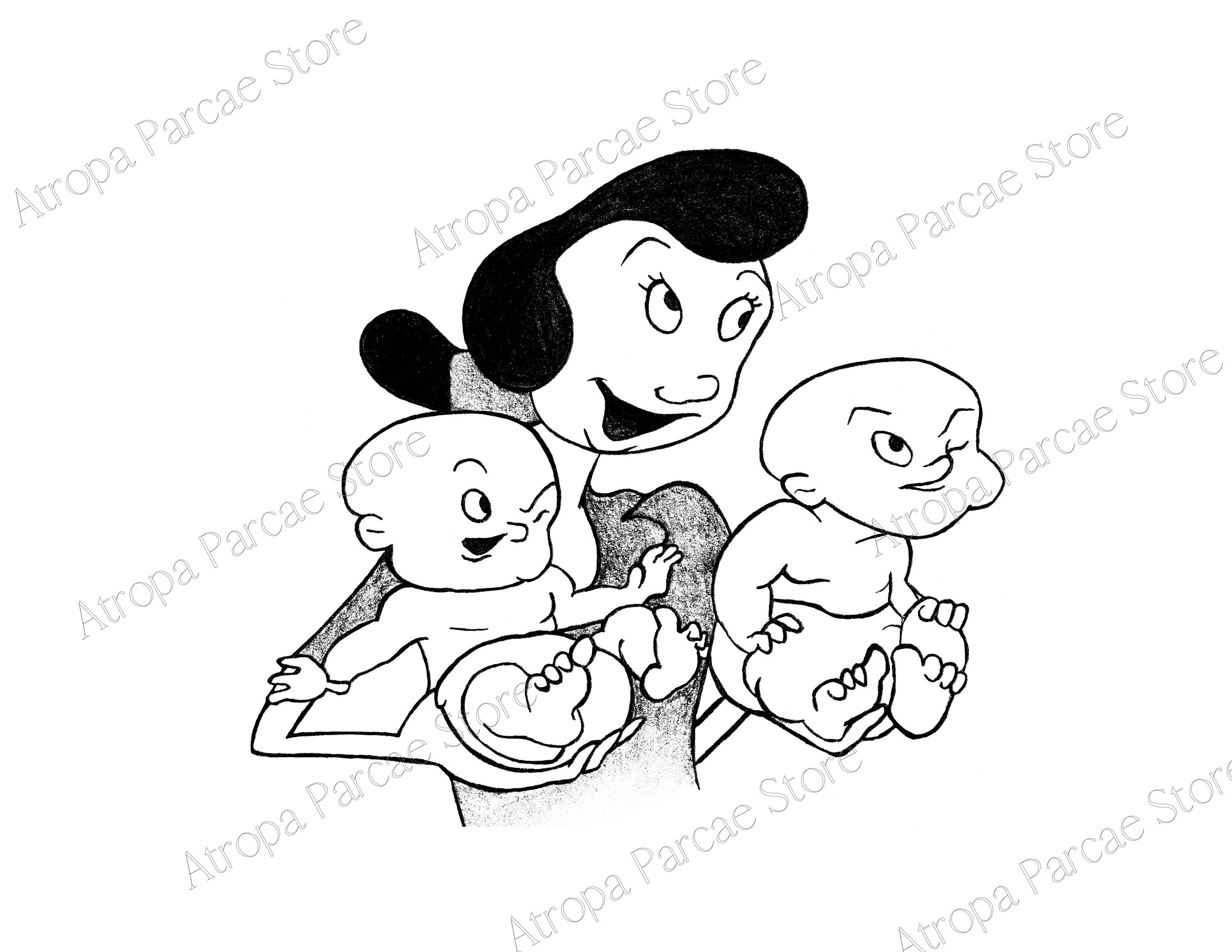 Popeye And Olive Oyl Black And White