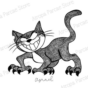Azrael Les Schtroumpfs Print Illustration the Smurfs Gargamel Cat Anime ...