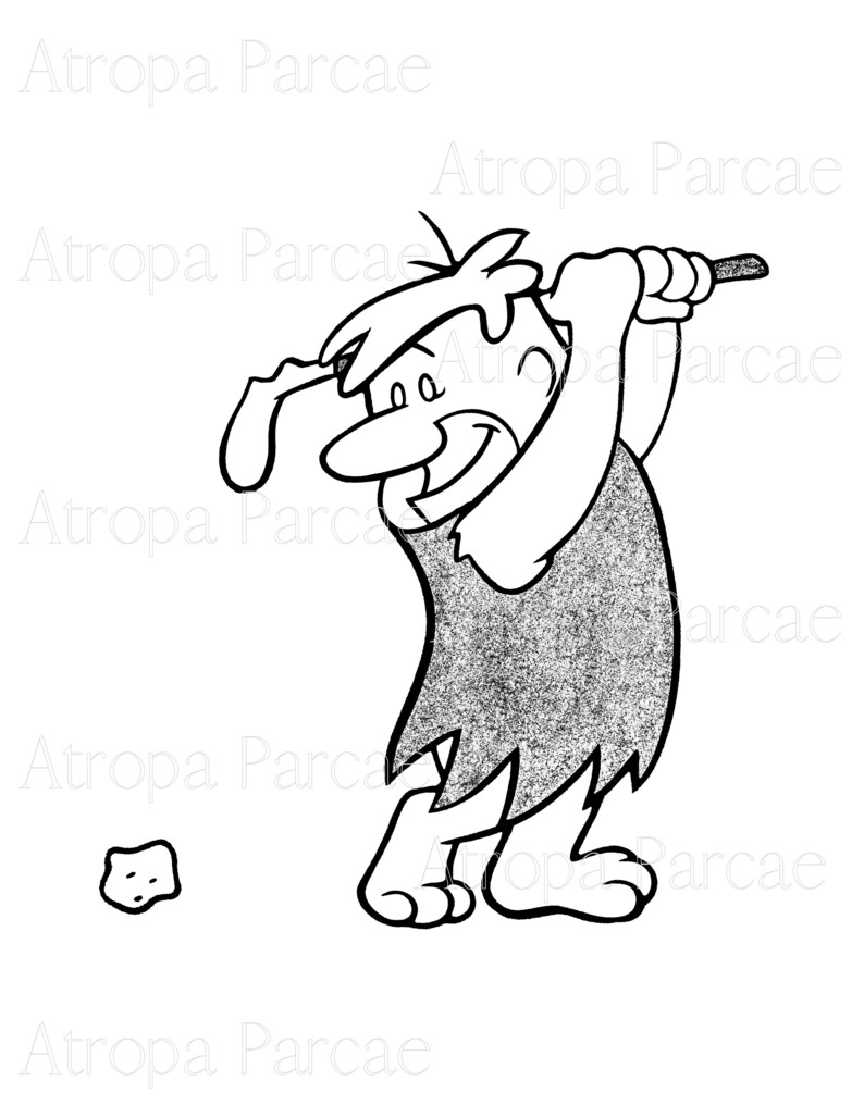 Barney Rubble Print the Flintstones Illustration Anime Yabba-dabba-doo ...