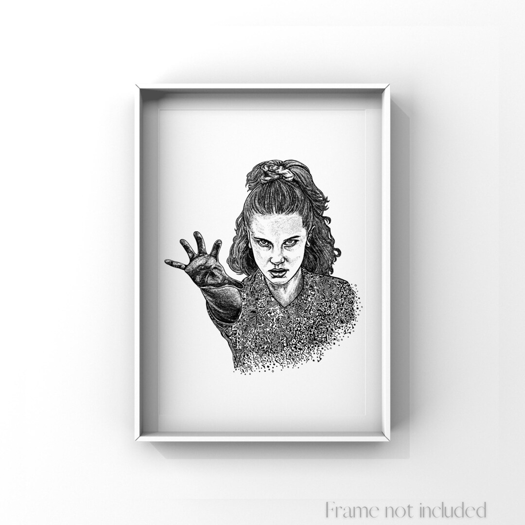 011 Eleven Stranger Things Print El Illustration Millie Bobby Brown ...