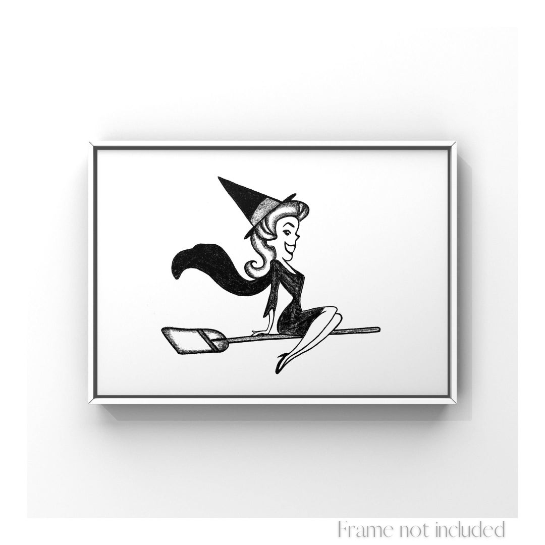 Bewitched Elizabeth Montgomery Samantha Stephens Illustration Print ...