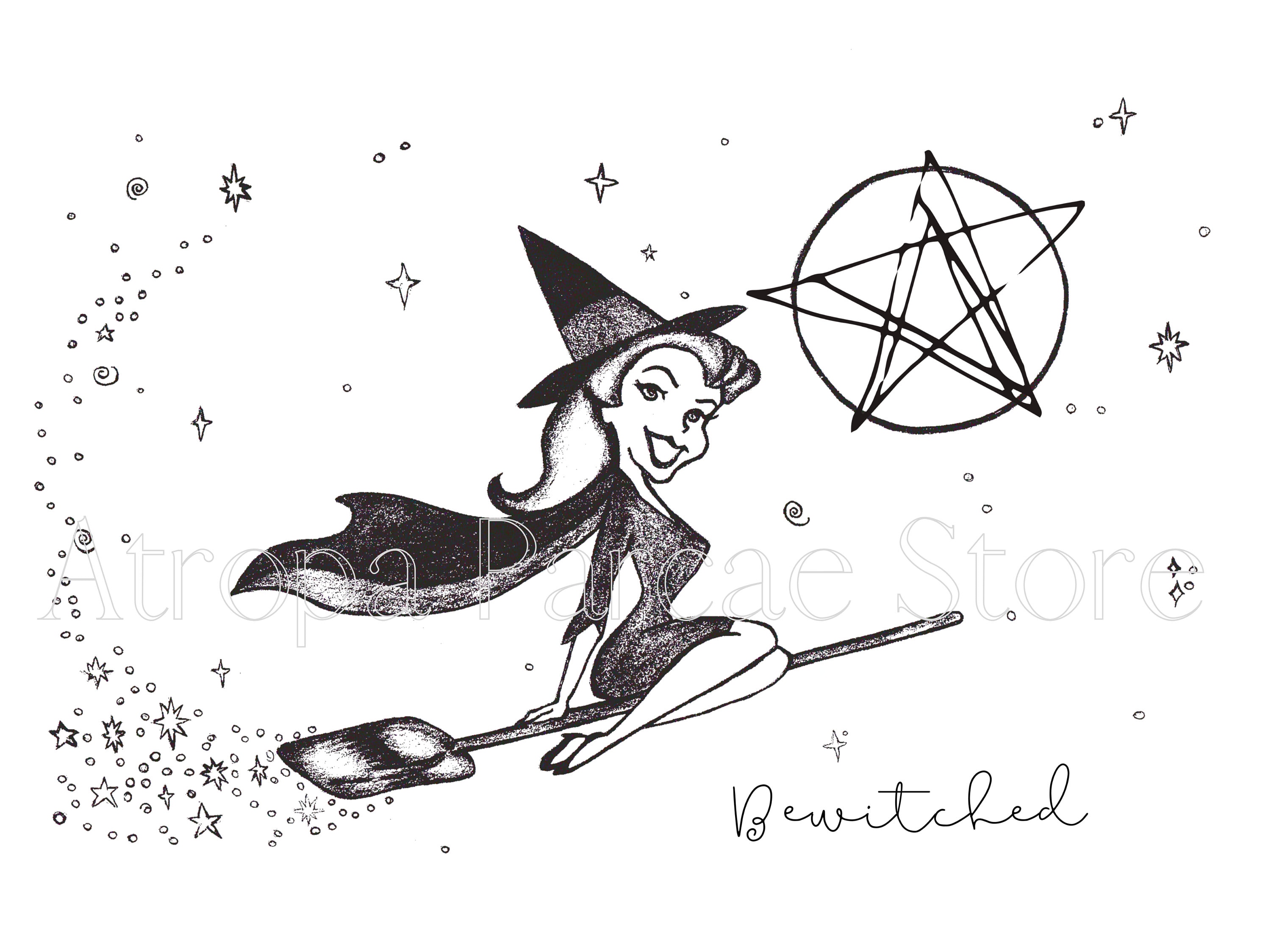 Bewitched Elizabeth Montgomery Samantha Stephens Illustration | Etsy