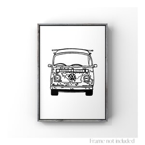 The Twinkie Westfalia Print Volkswagen OBX Illustration Outer Banks ...