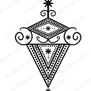 Veve La Sirene Voodoo Symbol Print Loa Sigil Mami Wata Magic Poster ...