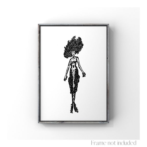 Siren Illustration - Etsy