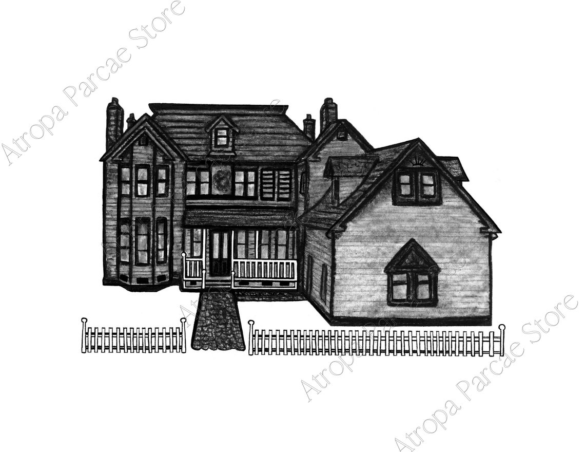 Scream Stu's House Print Ghostface Residence Illustration - Etsy Canada