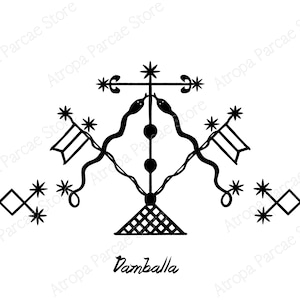 Veve Damballa Voodoo Symbol Print Obeah Loa Sigil New Orleans Magic ...