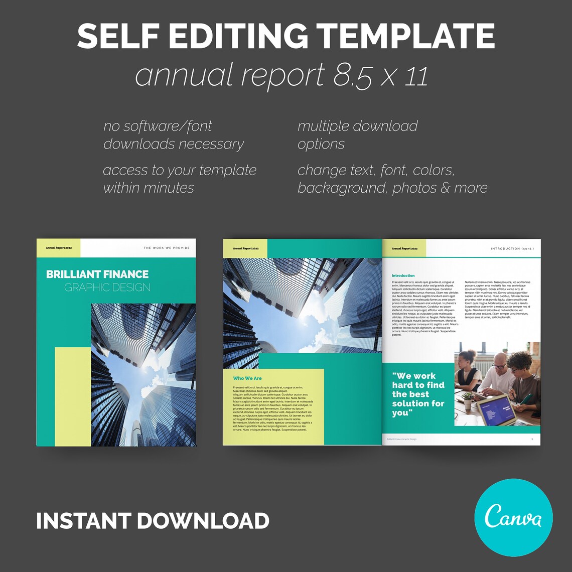 Canva Annual Report Template Printable Financial Reports Statement ...