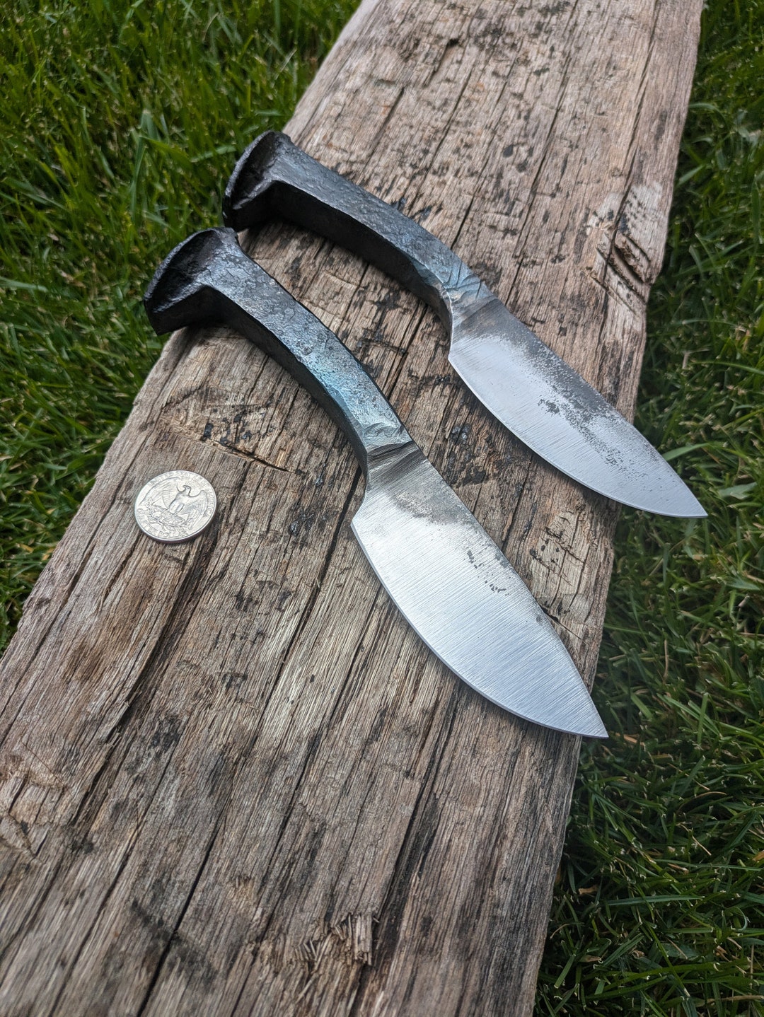 Hand Forged Drop Point Railroad Spike Knife HC Stamped. - Etsy