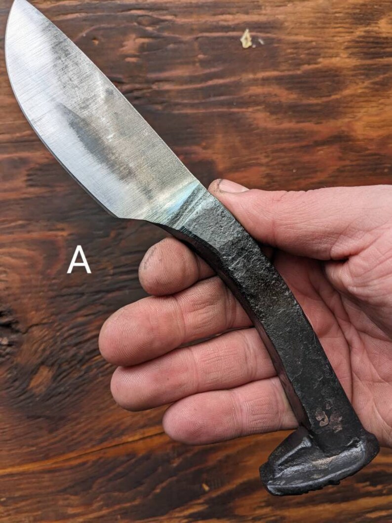 Hand Forged Drop Point Railroad Spike Knife - Etsy