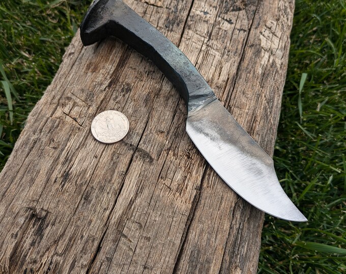 Hand Forged Drop Point Railroad Spike Knife HC Stamped. - Etsy