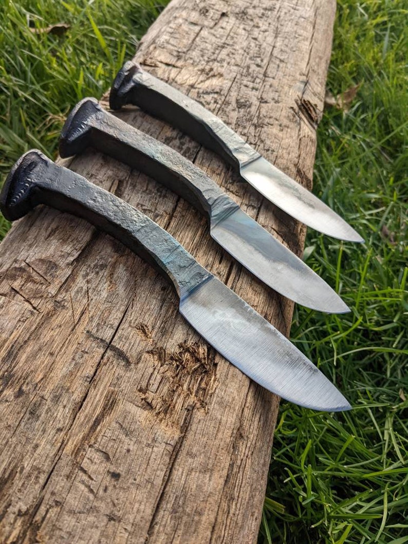 Hand Forged Drop Point Railroad Spike Knife - Etsy