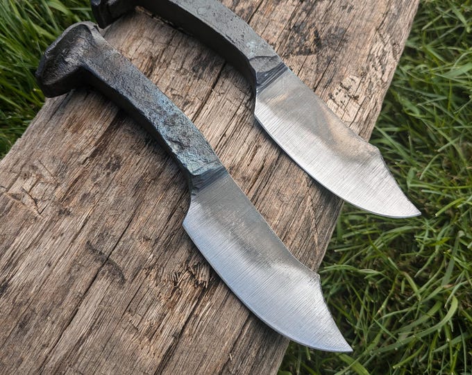 Hand Forged Drop Point Railroad Spike Knife HC Stamped. - Etsy