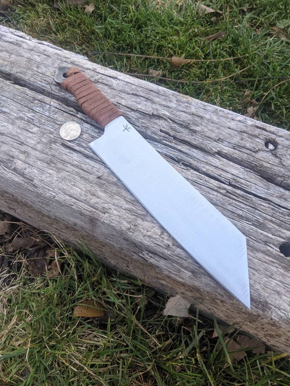 Hand Forged Seax Spring Steel Leather Wrap Handle | Etsy