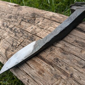 Hand Forged Skull Pommel Railroad Spike Knife, Drop Point, HC Stamped ...