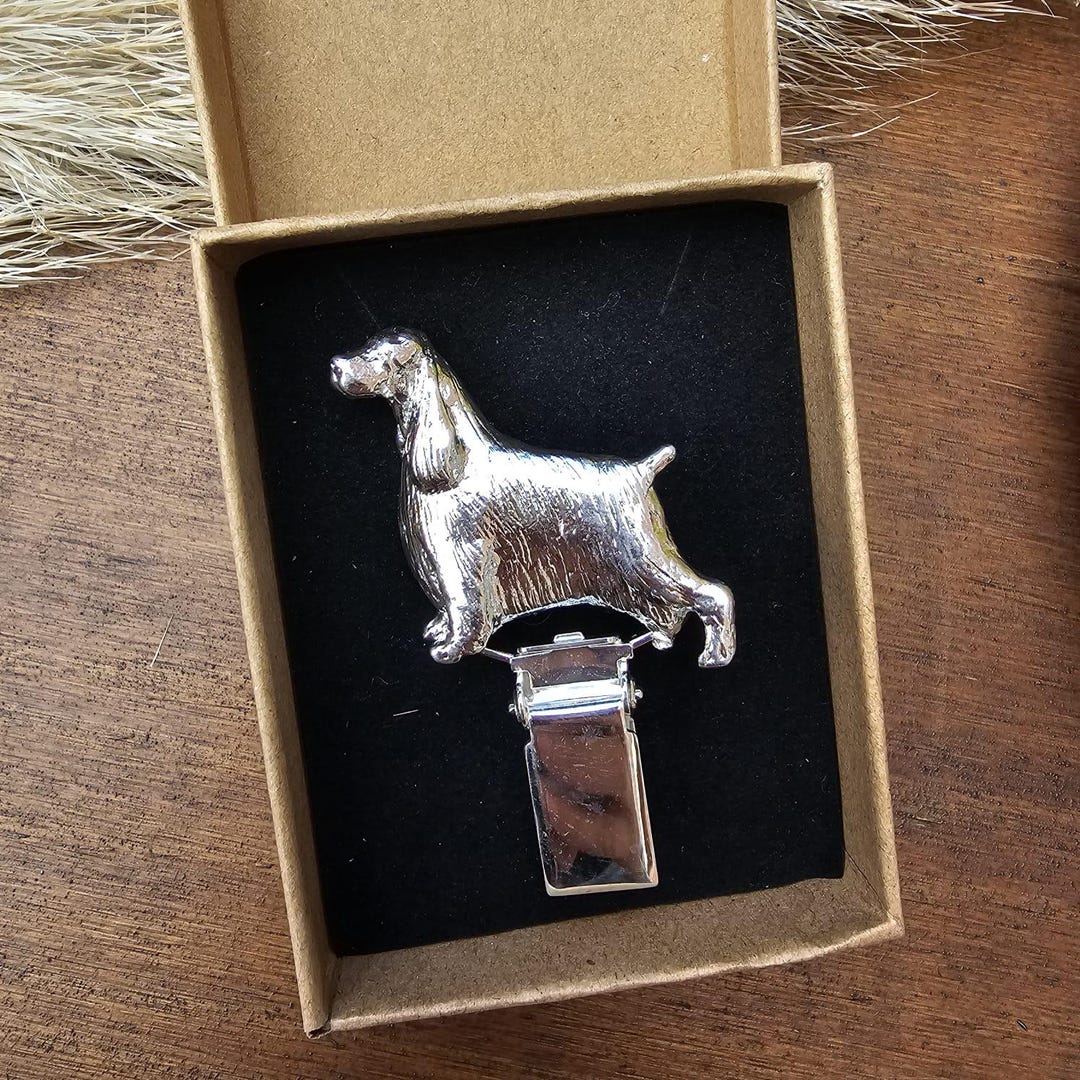 Springer SPANIEL NUMBER HOLDER Brooch – Dog Show Ring Clip for ...