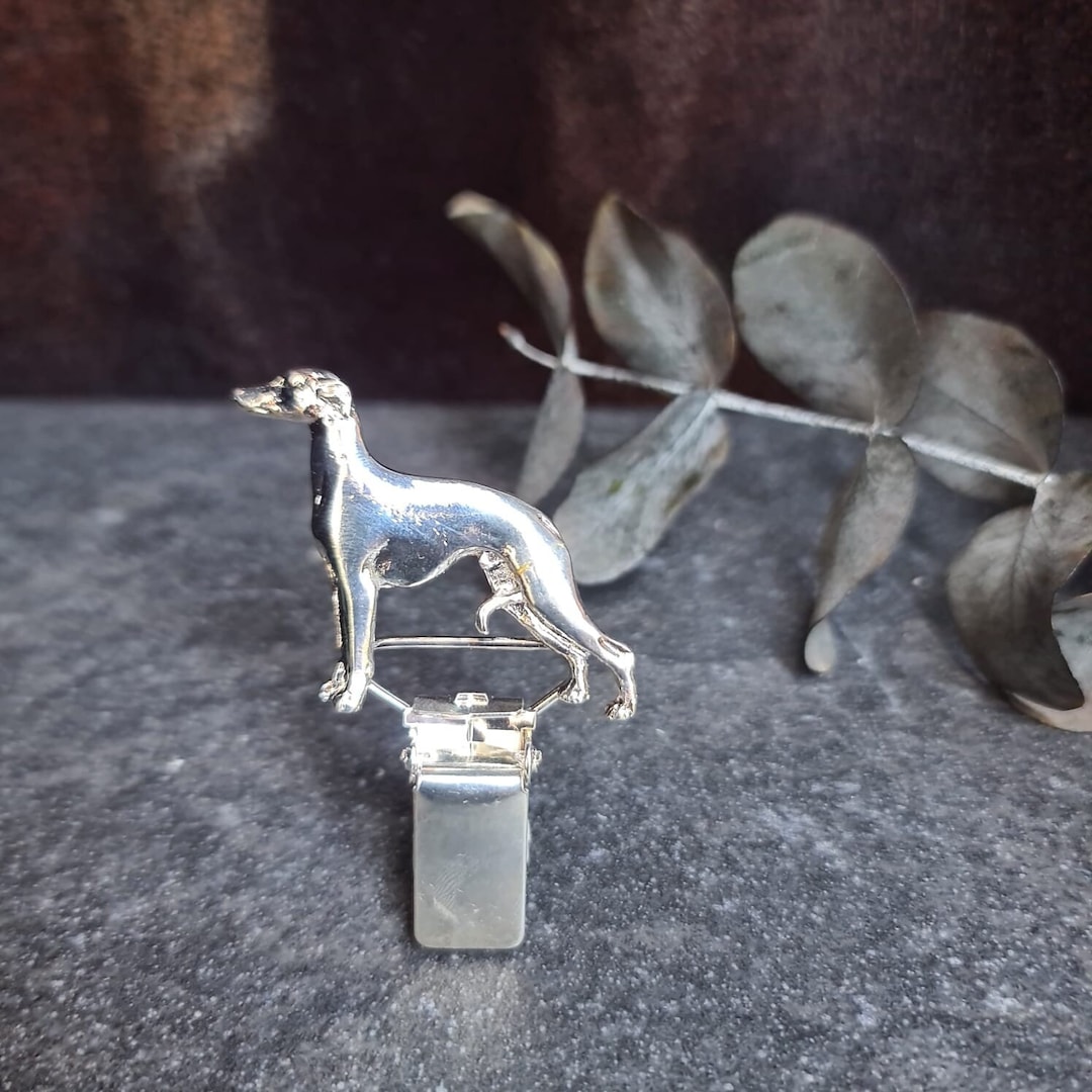 WHIPPET NUMBER HOLDER Brooch - Dog Show Ring Clip - Exhibitor Clip for ...