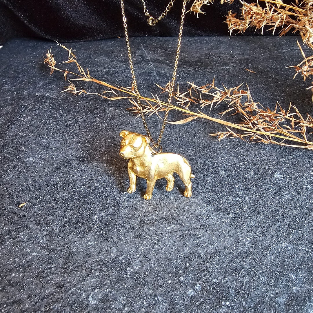 Staffordshire Bull Terrier Necklace, Staffy Necklace, Dog Art, Dog ...