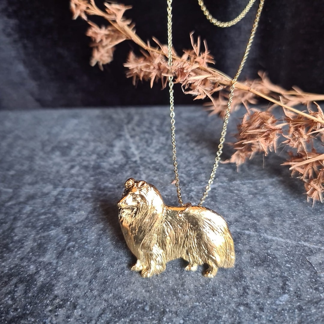 Rough Collie Pendant Necklace: Gold or Silver Plated Dog Lover Gift - Etsy