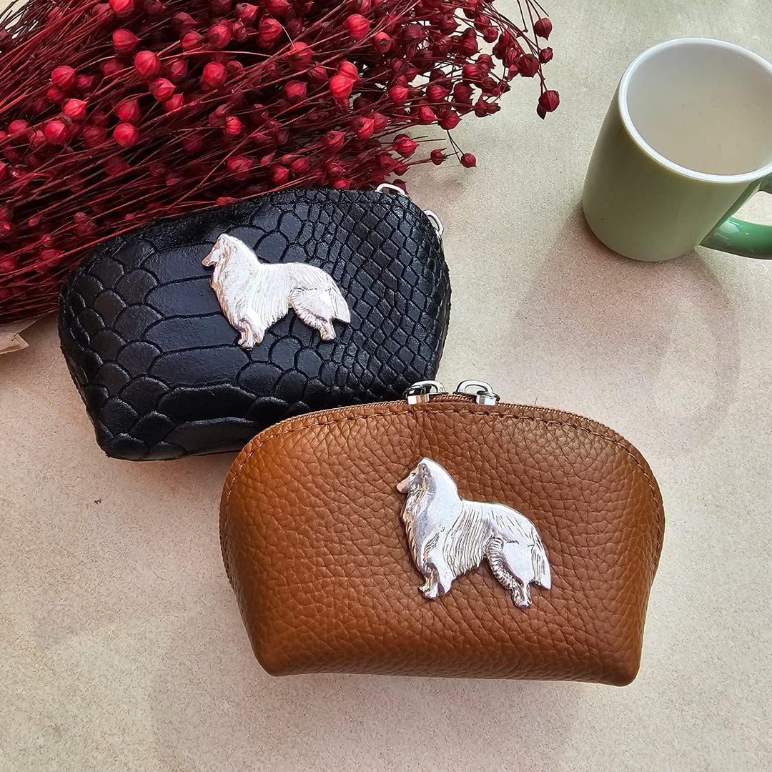 Collie Coin Purse: Leather, Dog Breed Gift - Etsy