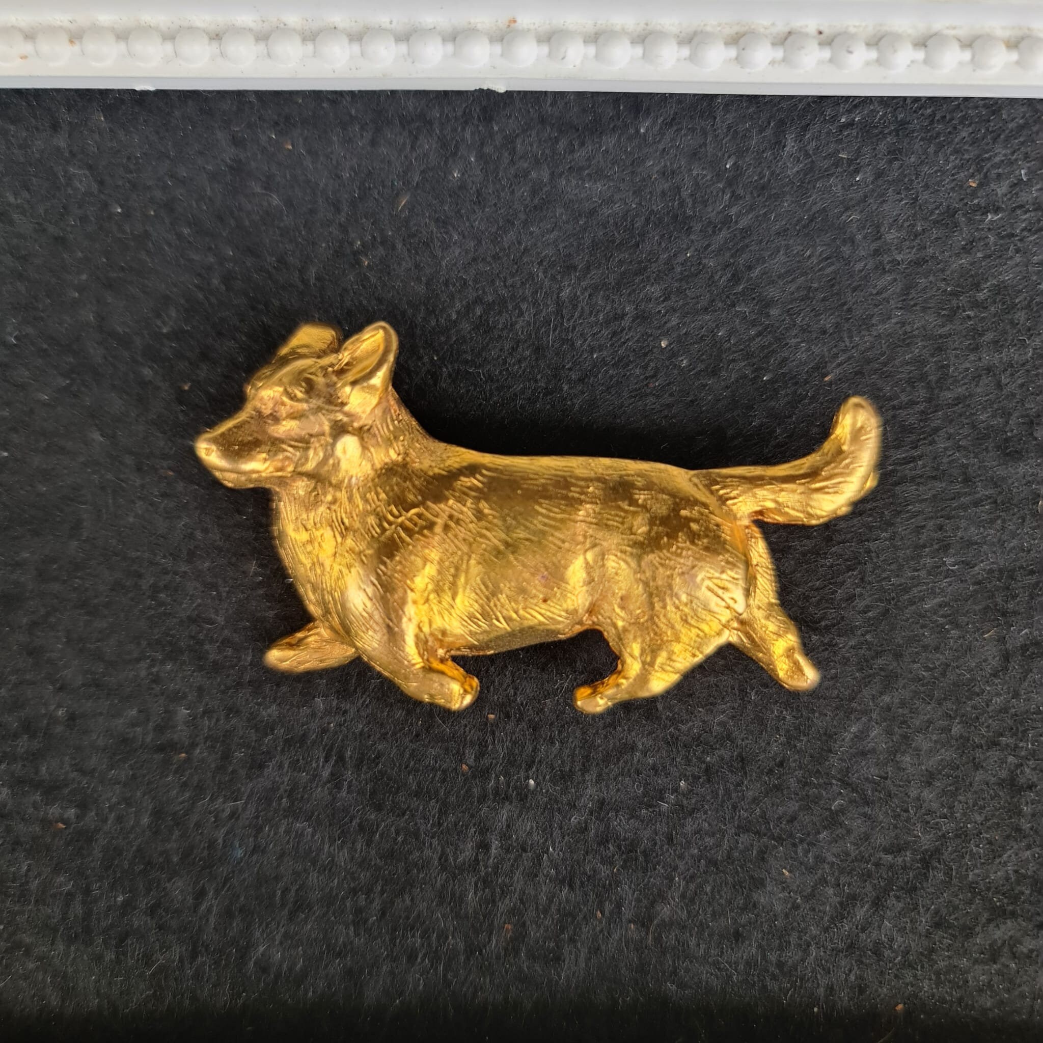Welsh Corgi Cardigan Brooch Dog 24k Yellow Gold Plated Brooch - Etsy