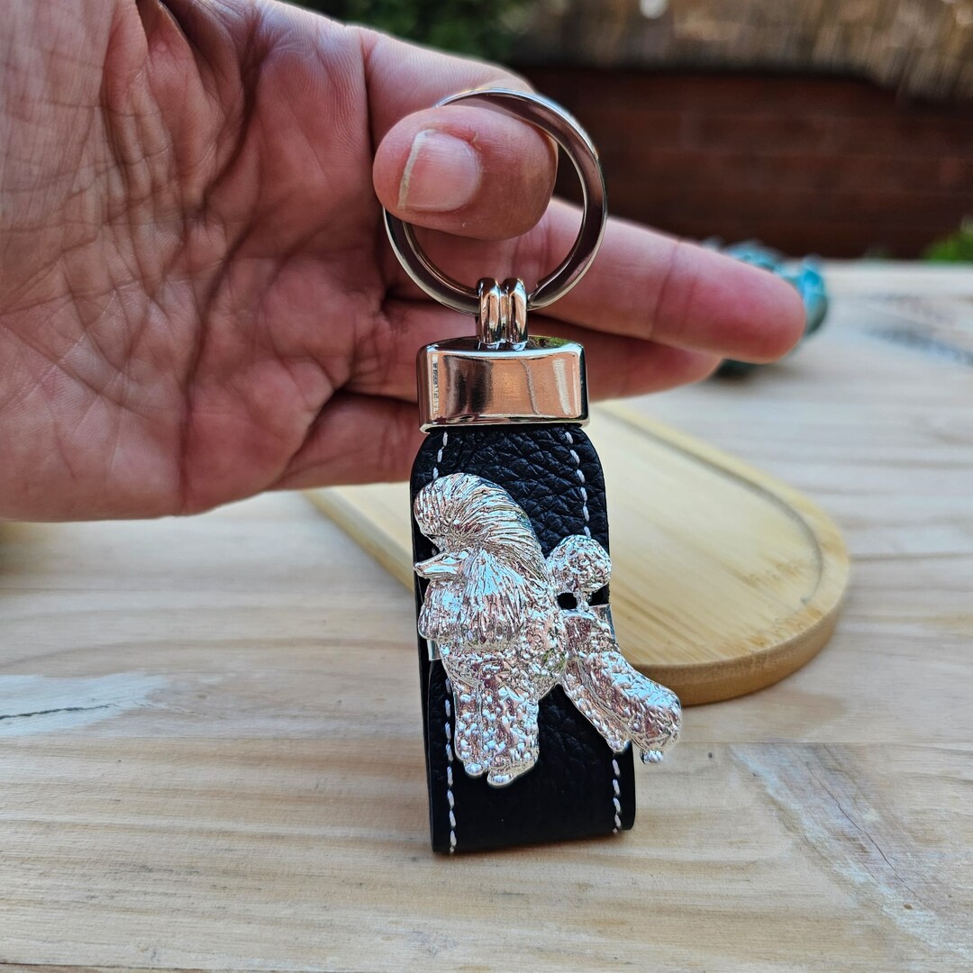 NORDIC POODLE KEYCHAIN – Silver Plated Dog Breed Keyring - Ideal Dog ...