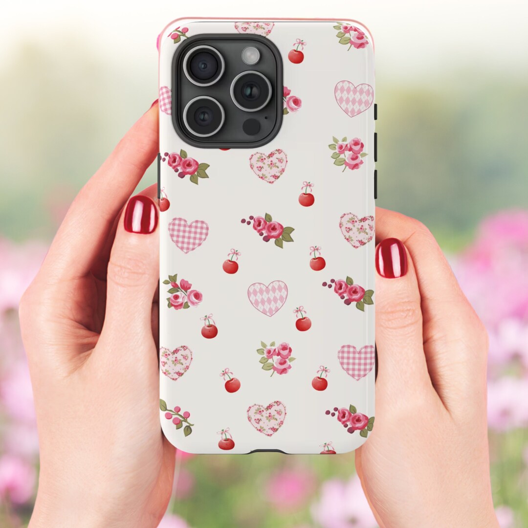 Coquette Phone Case Coquette Aesthetic Cherries Hearts Preppy Stuff ...
