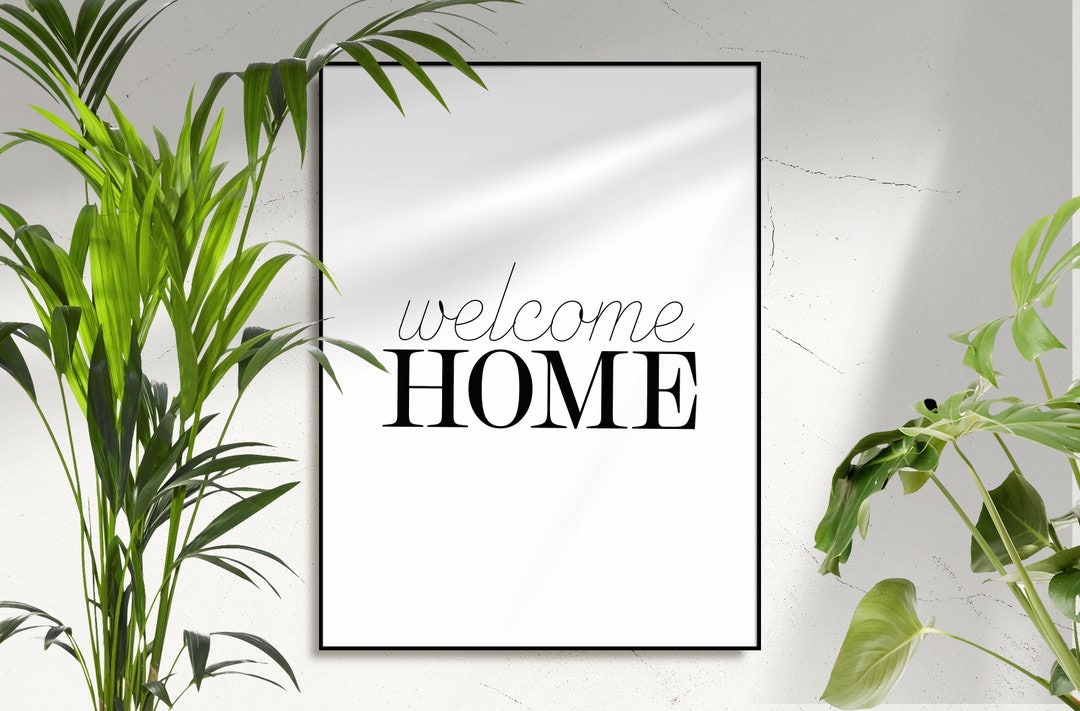 Welcome Home Printable Wall Art | Welcome Home Sign | Housewarming Gift ...