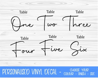 Custom Table Numbers - Etsy