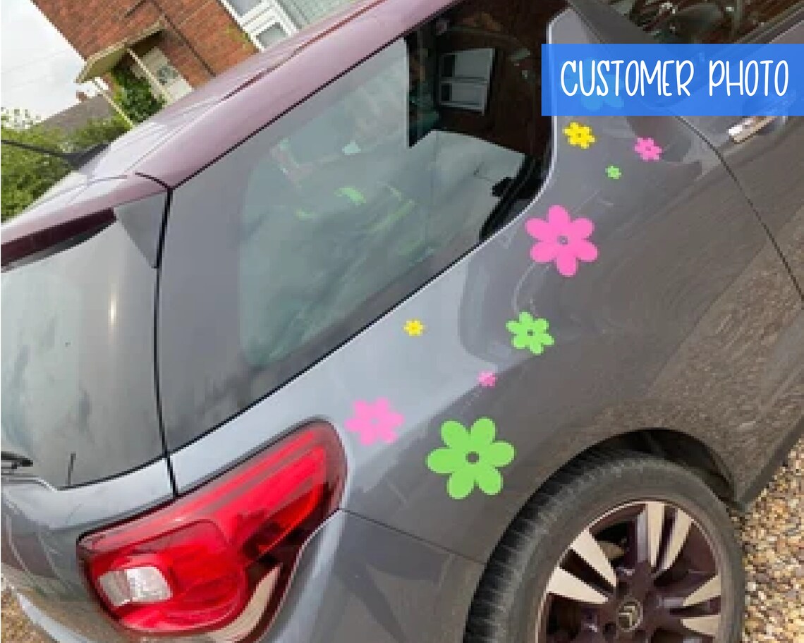 Flower Stickers Set Flower Decals Flower Stickers Bike - Etsy UK