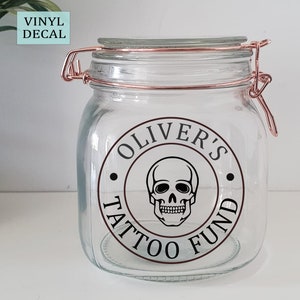 Tattoo Fund Sticker Tattoo Vinyl Decal Personalised Tattoo Gift Tattoo ...