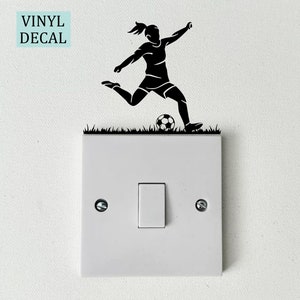 Footballer Light Switch Wall Decals - Football Themed Room - Etsy UK