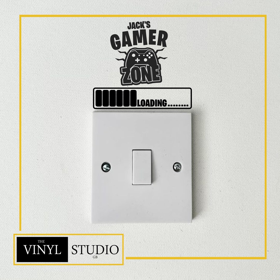 Gamer Zone Vinyl Light Switch Decal - Teens Room Decor - Etsy
