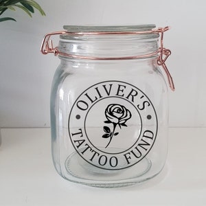 Tattoo Fund Sticker Tattoo Vinyl Decal Personalised Tattoo Gift Tattoo ...