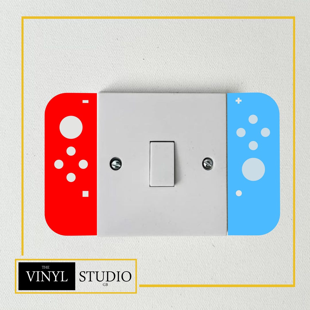 Gaming Controller Light Switch Decal | Gaming Zone Vinyl Wall Sticker ...